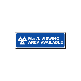 MOT Viewing Area Available - 480 x 150 mm