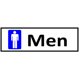"Men" Toilet Sign 120 x 360mm - YGA011F